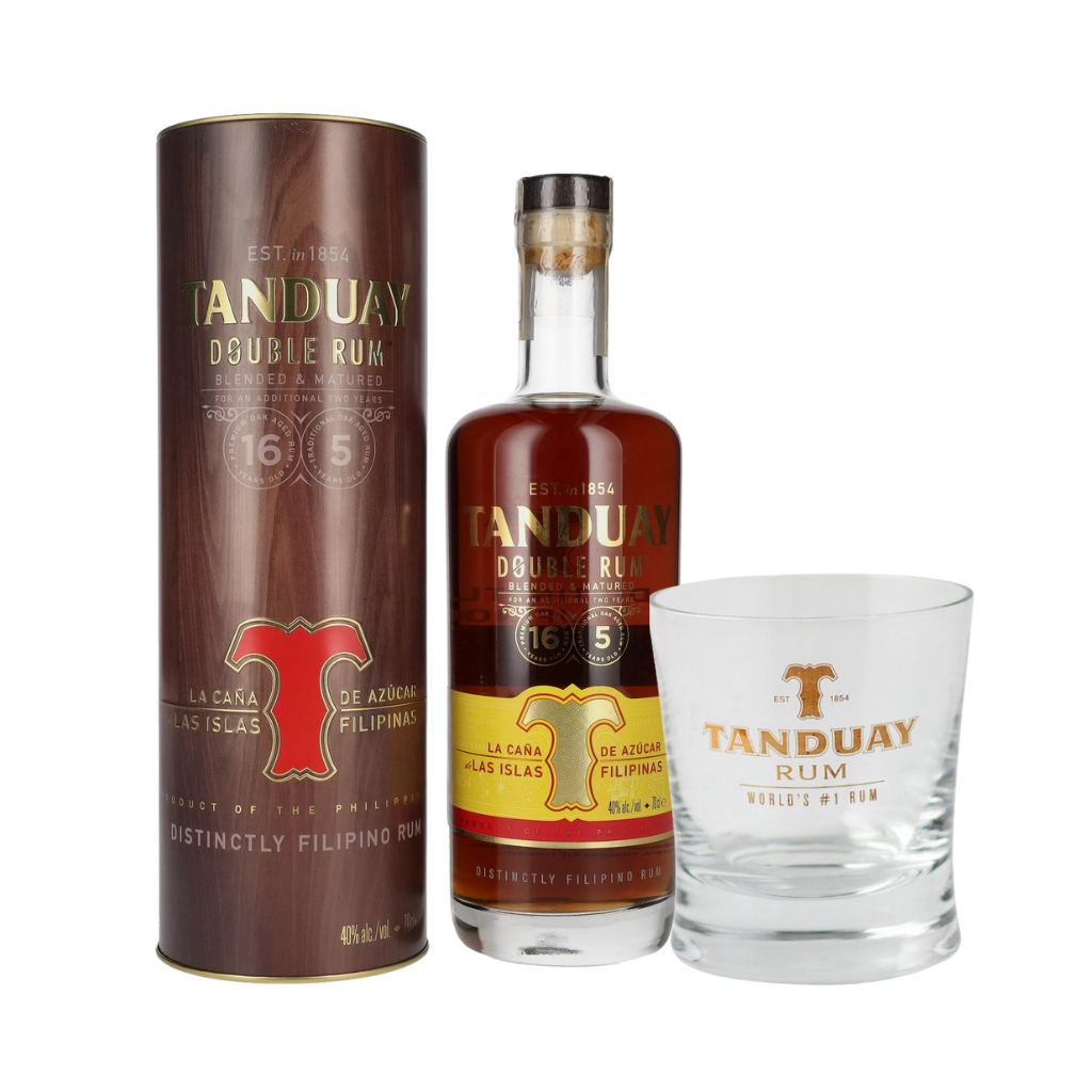 Tanduay Double Rum with FREE Tanduay Glass Rock – Singlemalt.ph