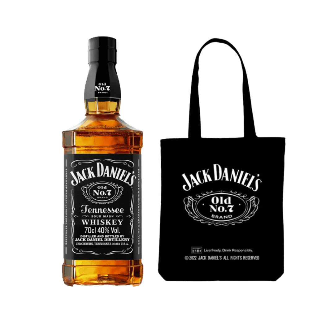 Jack Daniel's Old No. 7 Tennessee Whisky 70cl with FREE Jack Daniel's ...